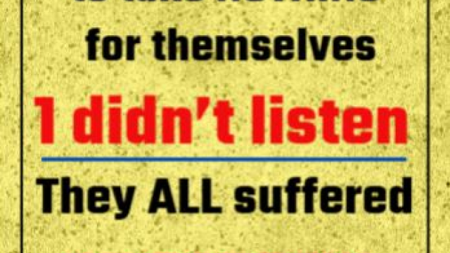 1 didn’t listen… : Cup & Cross Ministries International